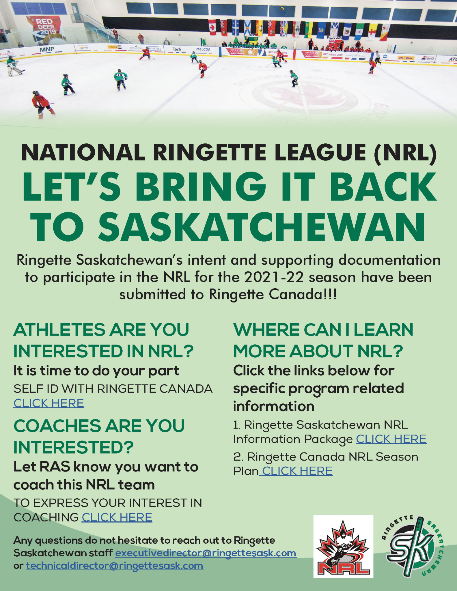 Saskatchewan has declared our Intent | Ringette Saskatchewan